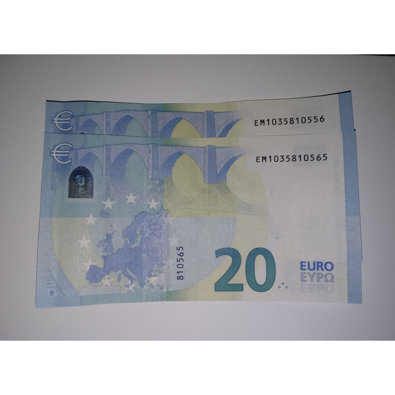 \"High quality fake 20 Euro banknote - Perfect quality