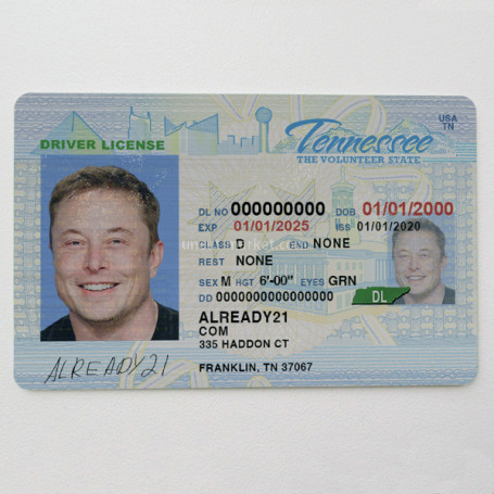 Gefälschter Führerschein Tennessee - Perfekte Nachbildung mit höch